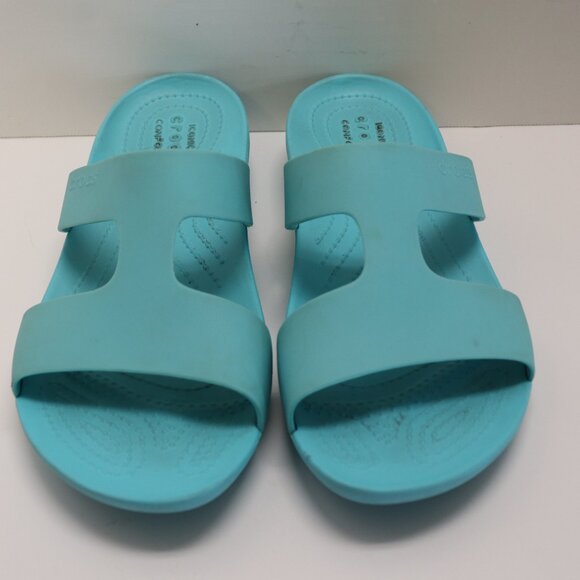 CROCS | Shoes | Crocs Womens Flip Flops Sandals Size 9 Lite Blue | Poshmark